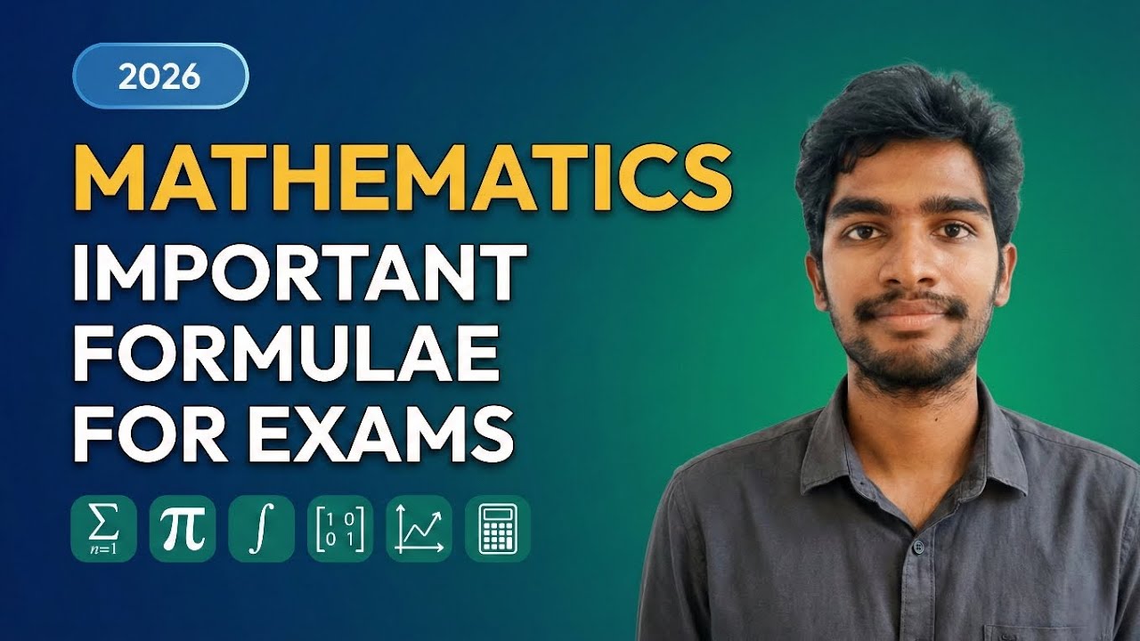 GATE 2026 Mathematics Important Formulas 🔥 Complete Formulaes - YouTube
