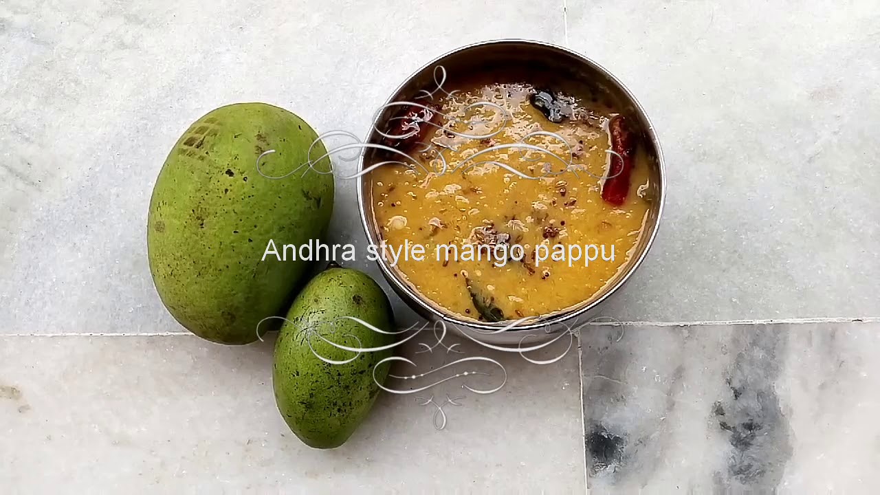 Andhra style raw mango pappu - YouTube