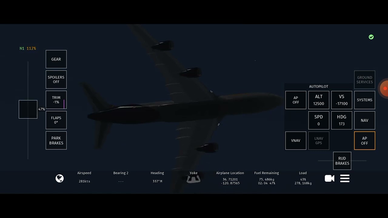 northwest airlines flight 85 landing animation - YouTube