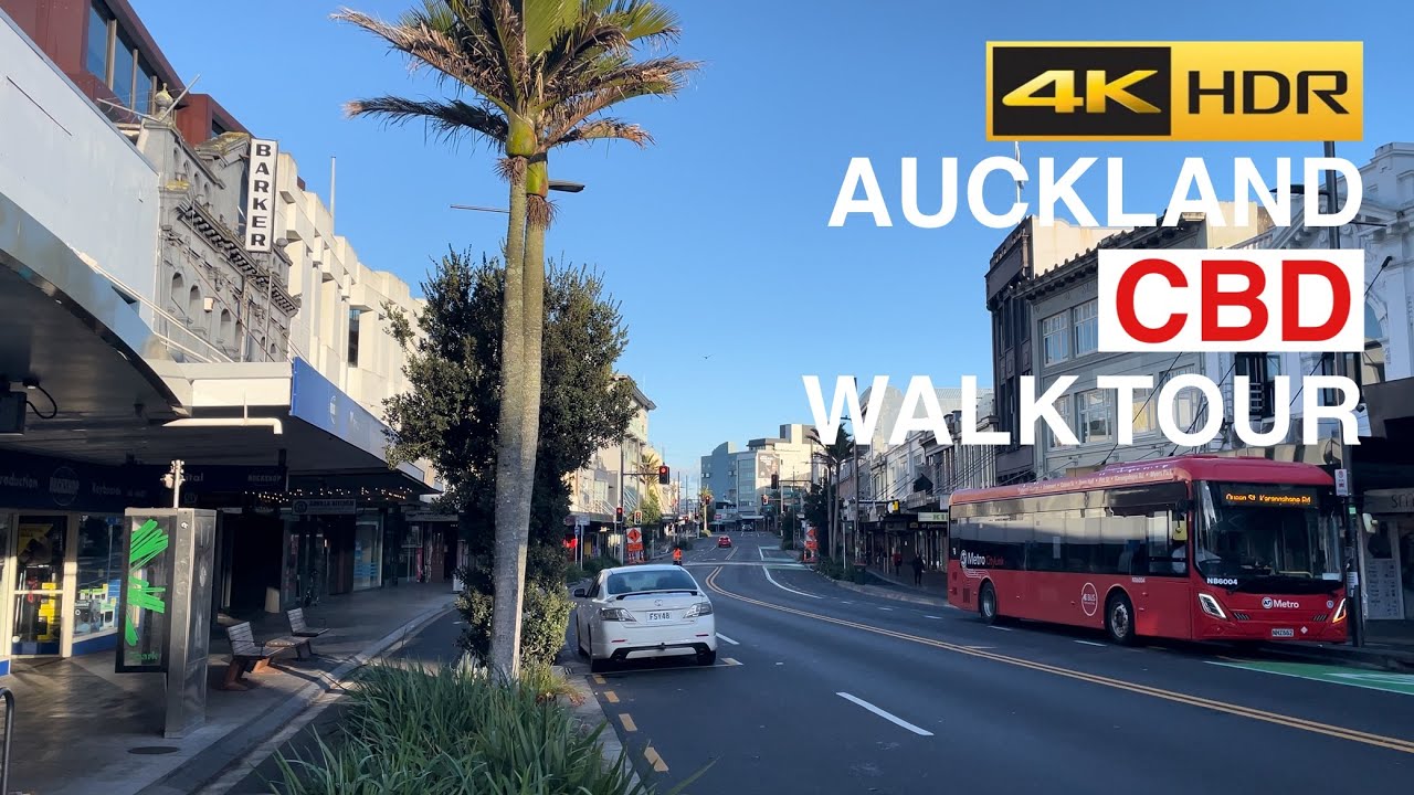 Auckland CBD Saturday Morning Walk Tour New Zealand 4K HDR - YouTube