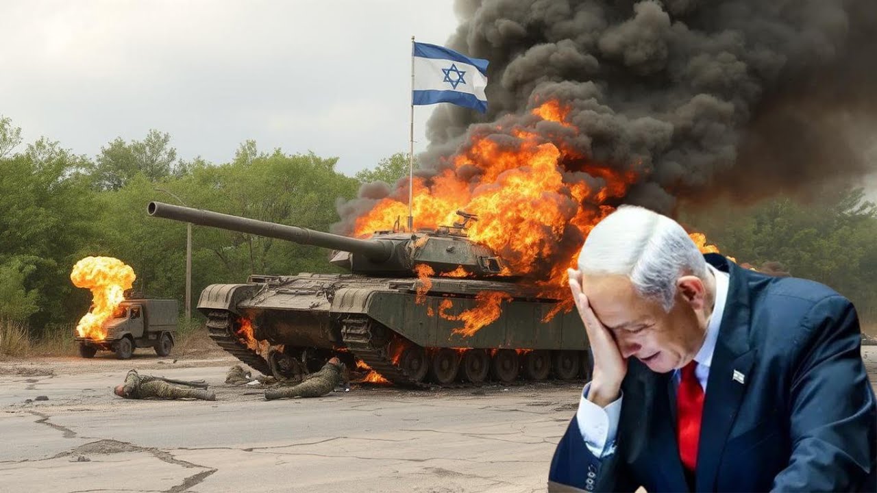 NETANYAHU CRYING!! Large Israeli tank convoy completely destroyed by ...