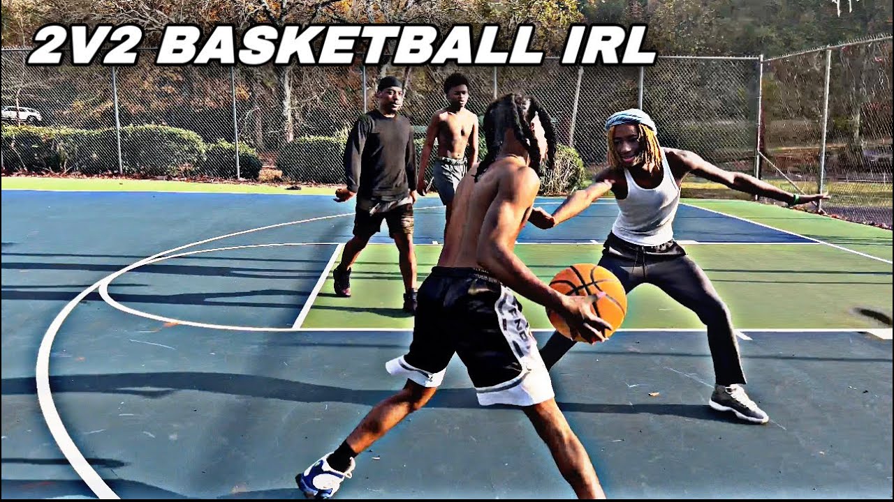 2v2 IRL BASKETBALL GAME AGAINST MY LIL COUSINS - YouTube