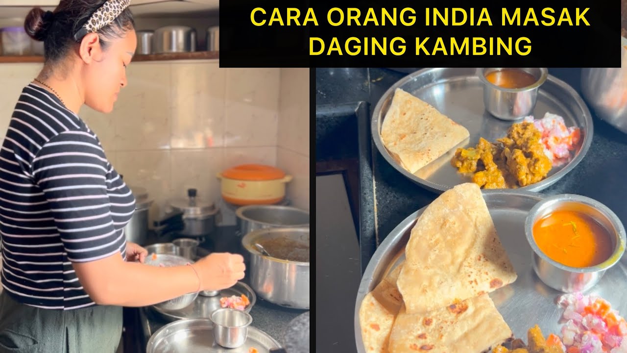 masak daging kambing di india | menantu indonesia di india - YouTube