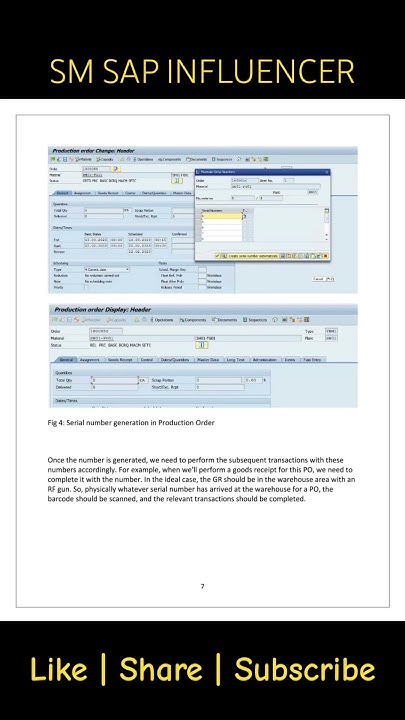 SAP S/4 HANA: PoV- Serial Number Functionality and Configuration in PP. #sapsd #sapmm #sappp ...