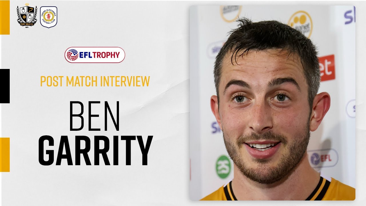 Post Match | Ben Garrity reacts to EFL Trophy victory against Crewe ...