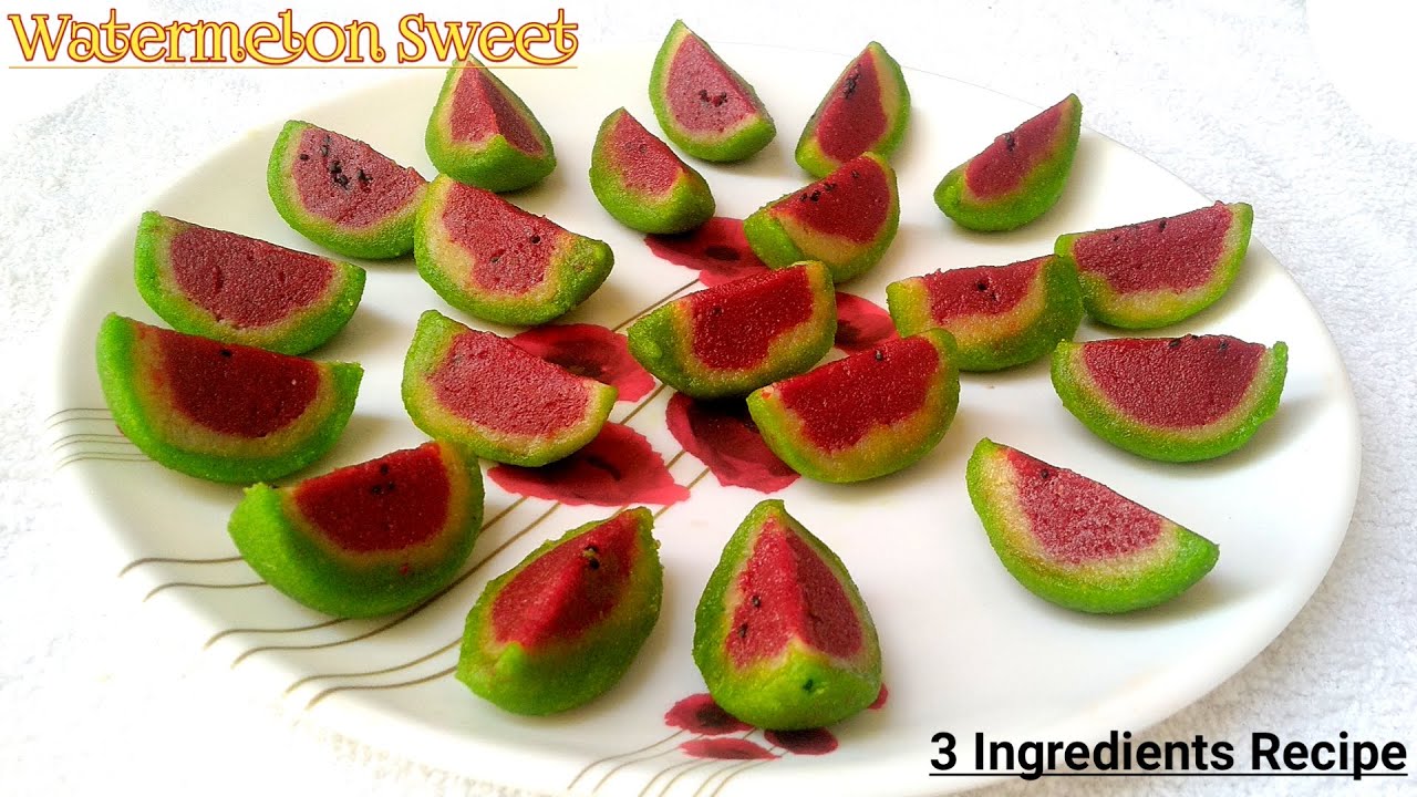 Watermelon Sweet | 3 Ingredients Recipe | Kaju Katli | Tarbooj Mithai ...