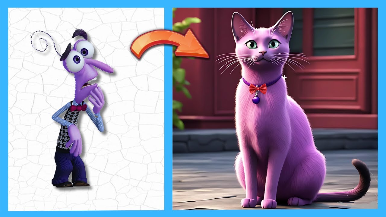INSIDE OUT 2 as CUTE CATS 🐶- Anxiety, joy, Anger, Envy, Sadness ...