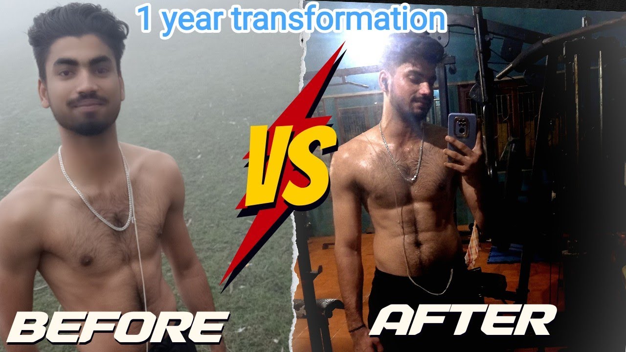 || MY ONE YEAR TRANSFORMATION VEDIO || FULL NATURAL BODY TRANSFORMATION ...