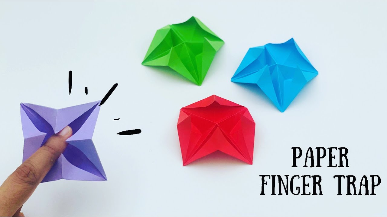 How to make DIY origami FINGER TRAP [paper finger trap, origami fidget ...