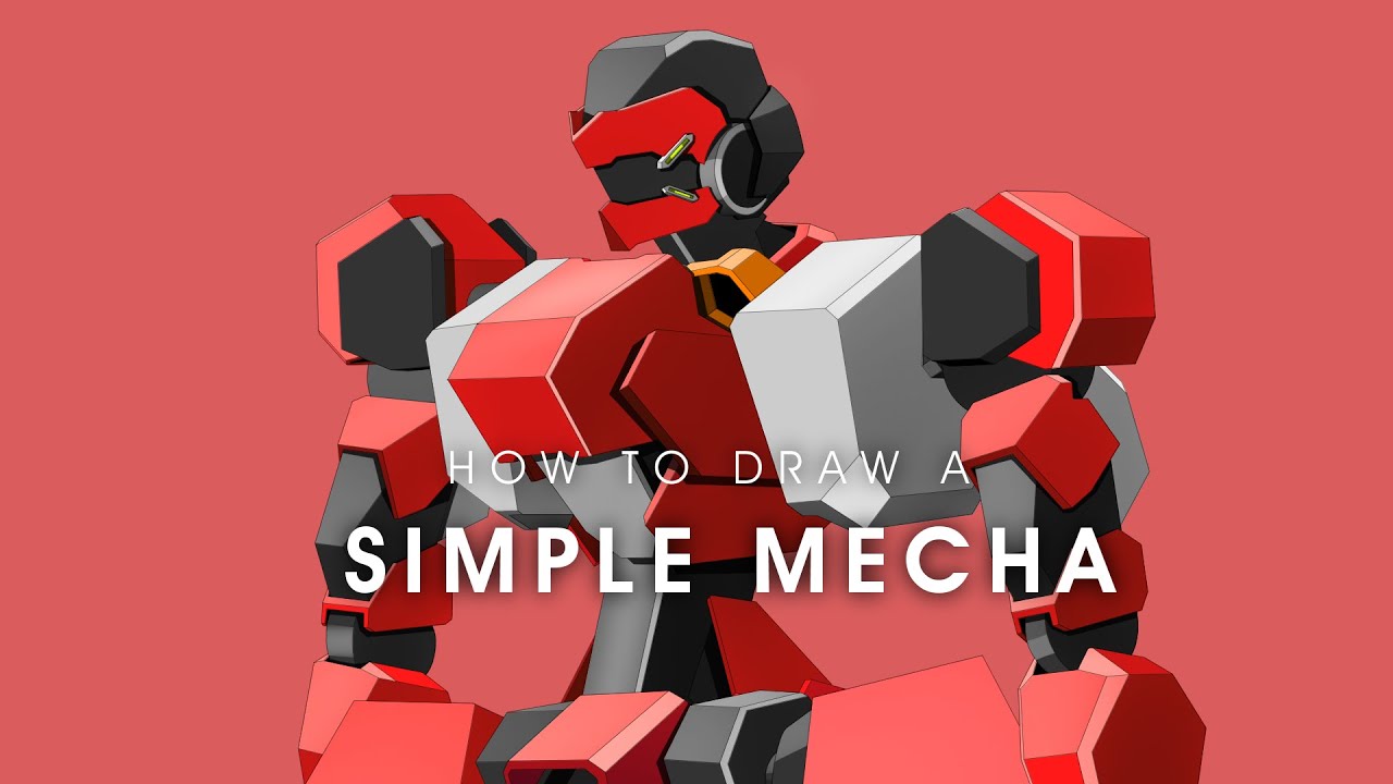 5 minutes drawing | How to draw a simple mecha - Episode 01 - YouTube