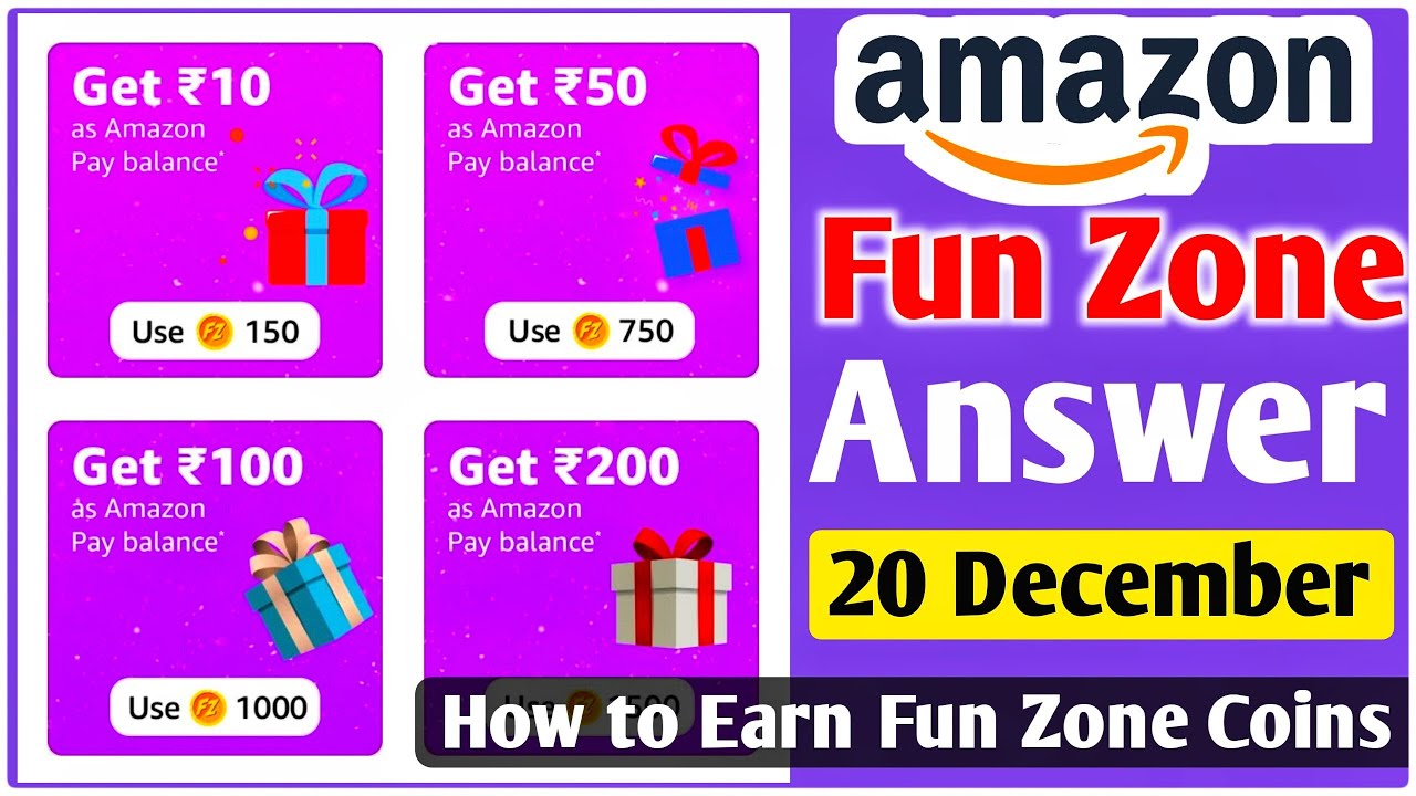 Amazon FunZone Coins Quiz Answer Today !! Amazon Quiz Answer Today !! Amazon Funzone Offer Today ...
