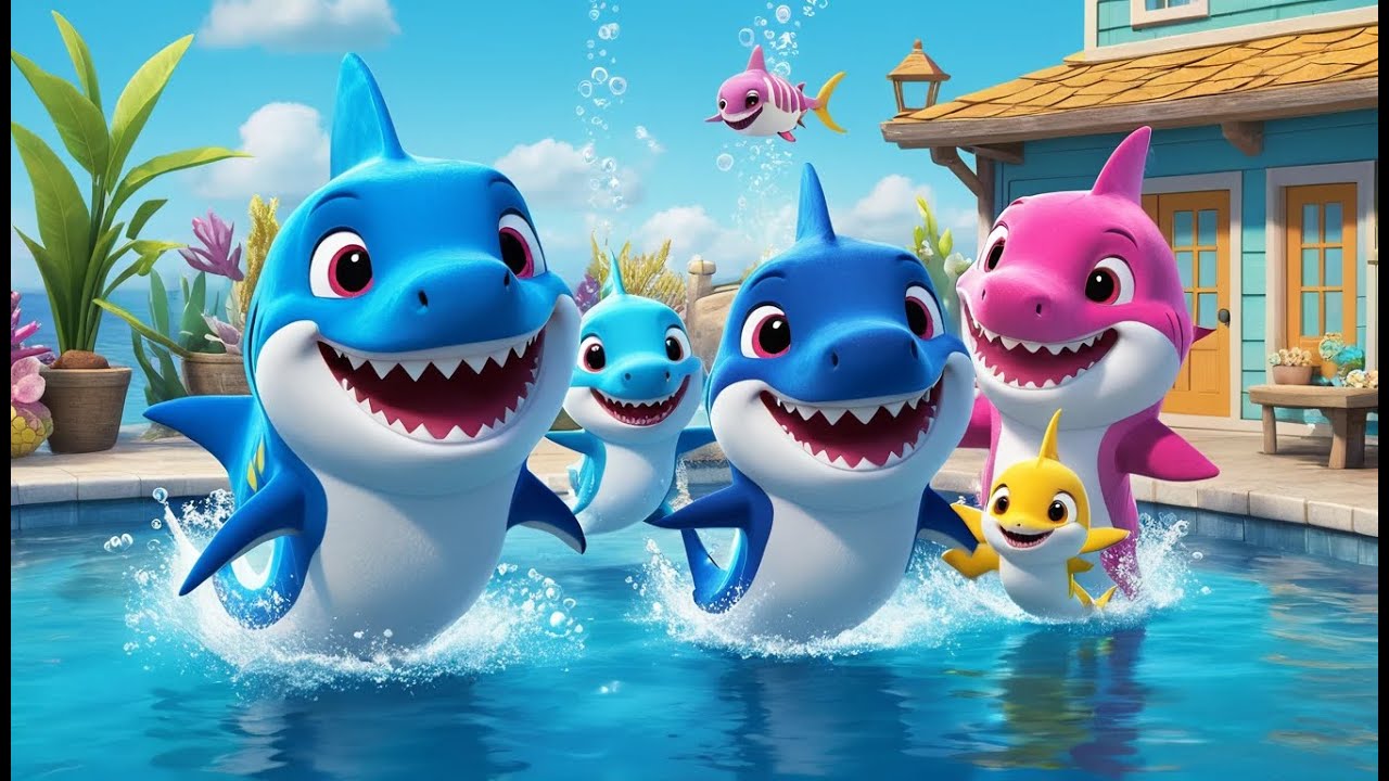 Baby Shark Family Dance | Dance Party with the Shark Family | Fun Kids ...
