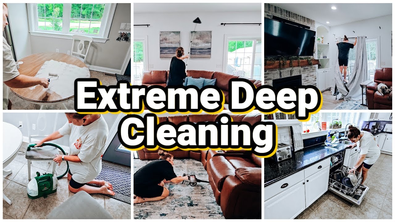 Extreme Deep Clean With Me 2024 All Day Messy House Cleaning Motivation ...