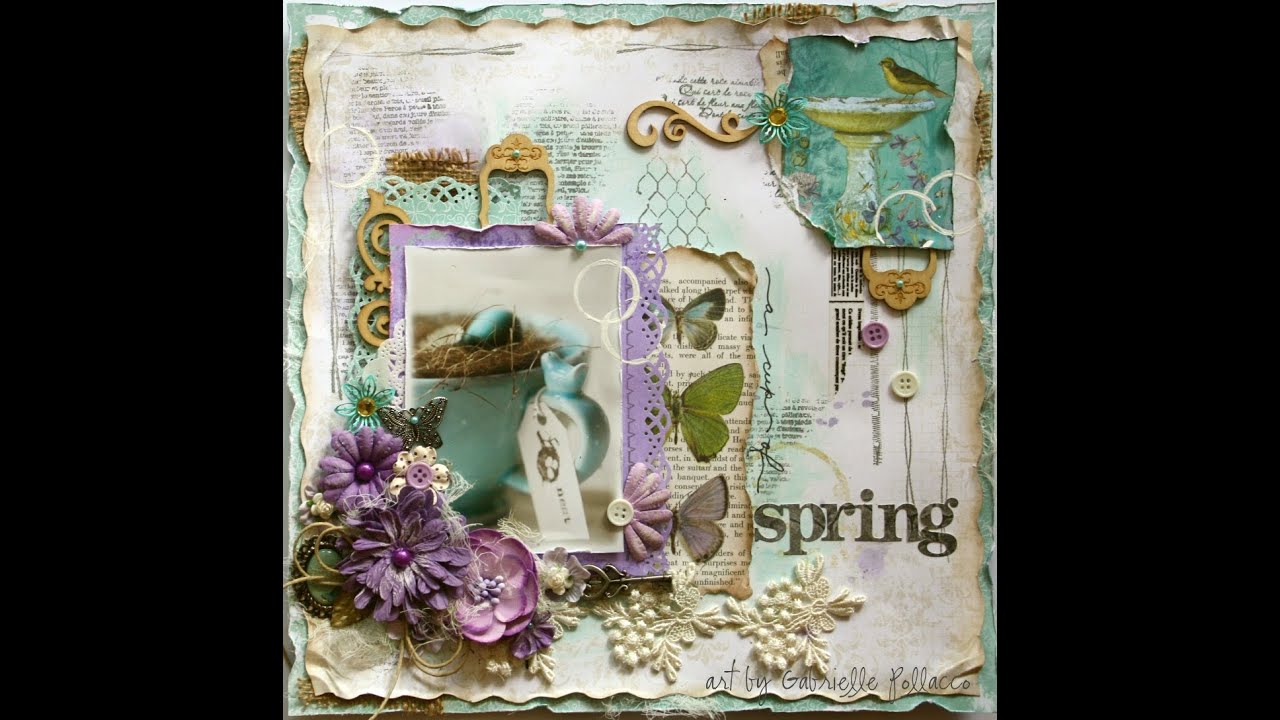 Mixed Media Tutorial A Cup of Spring - YouTube