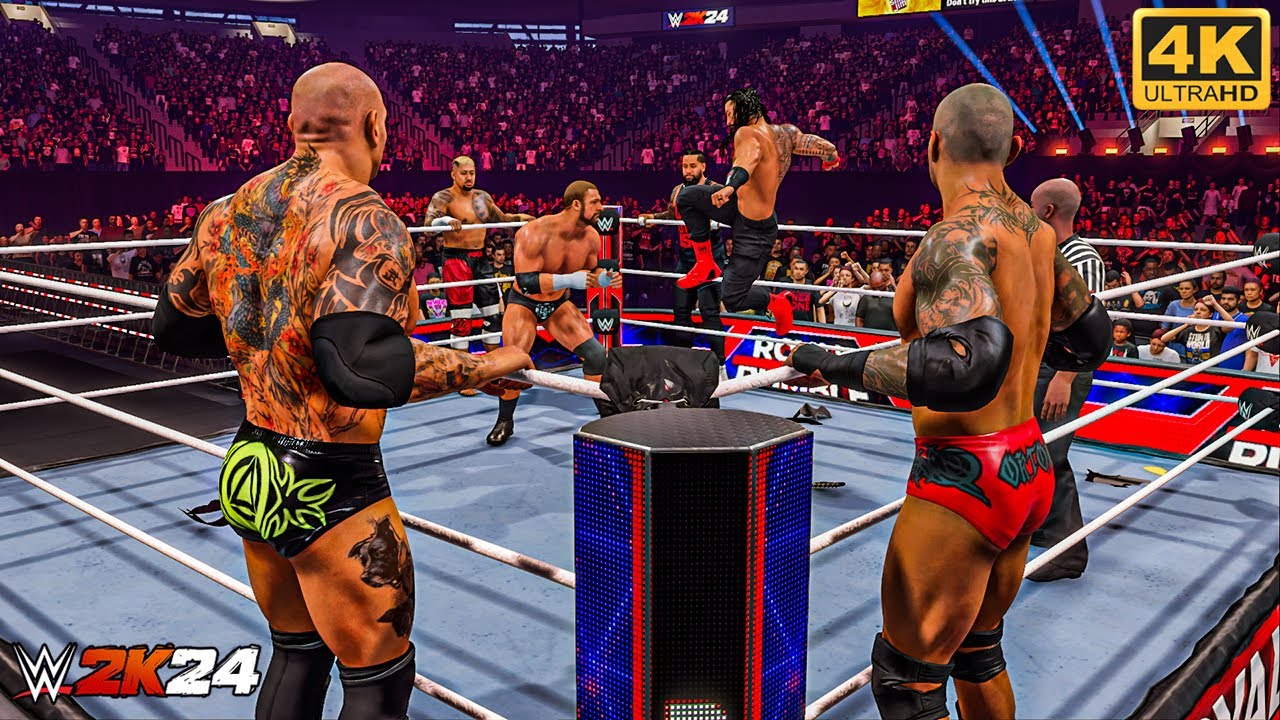 WWE 2K24 - The Bloodline vs. Evolution | Tag Team Elimination Match | PC [4K60] - YouTube