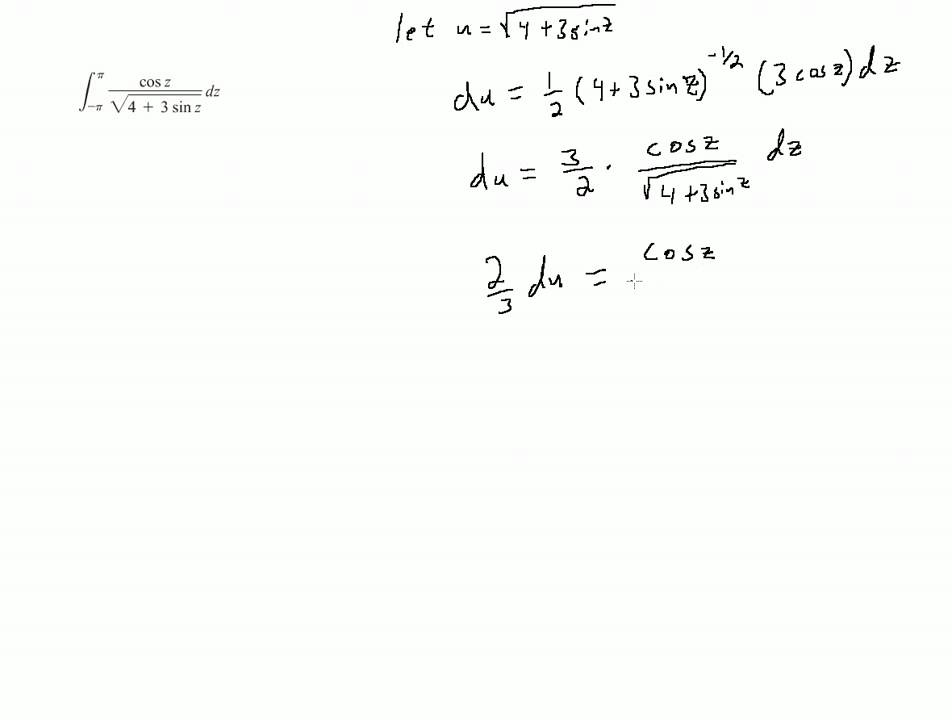 Calculus : definite integral with u-sub - YouTube