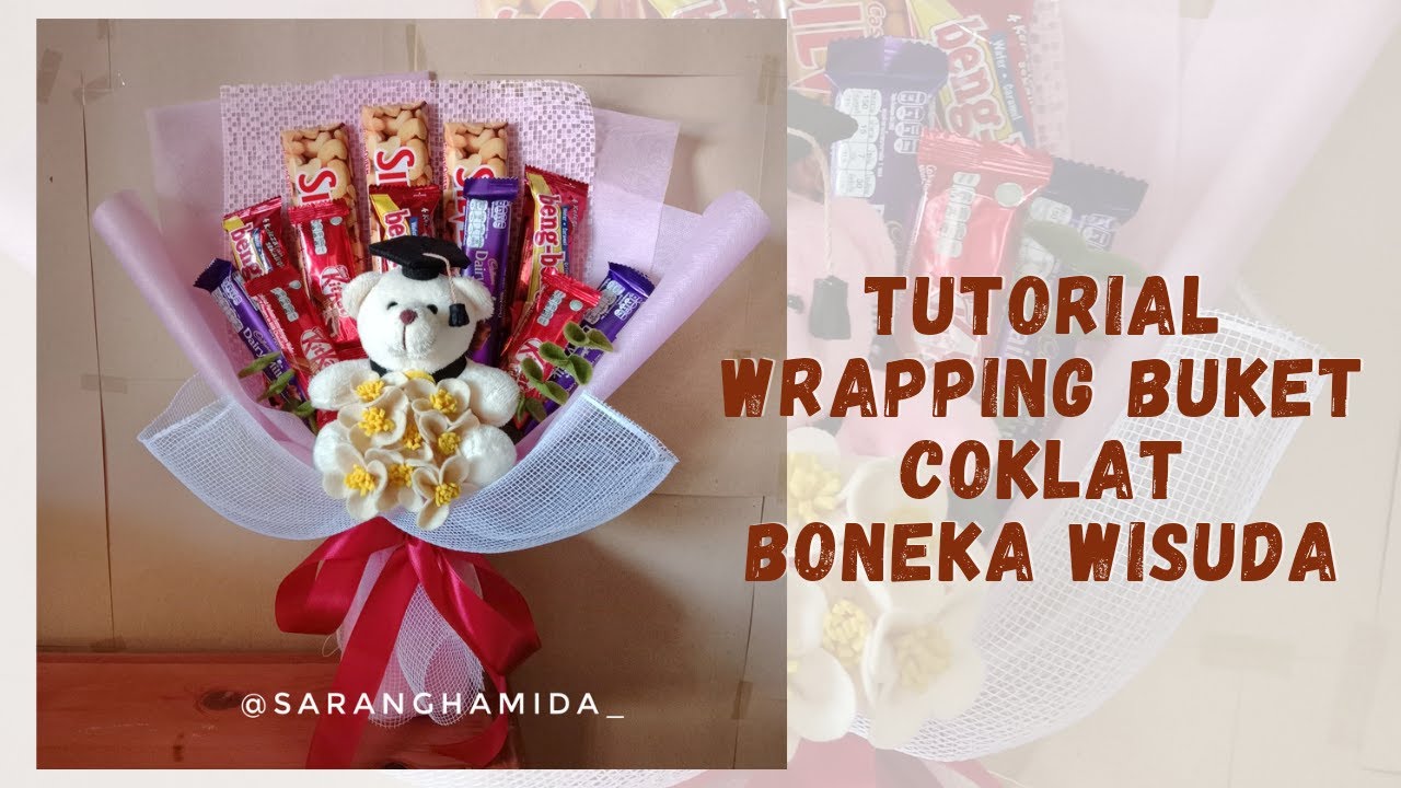 Tutorial Buket Coklat Boneka Wisuda - YouTube