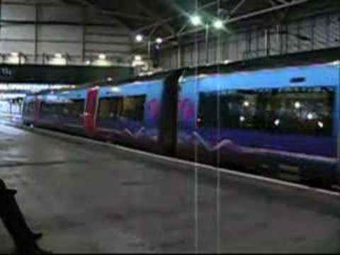First Transpennine Express Class 170 Turbostar departs Leeds - YouTube