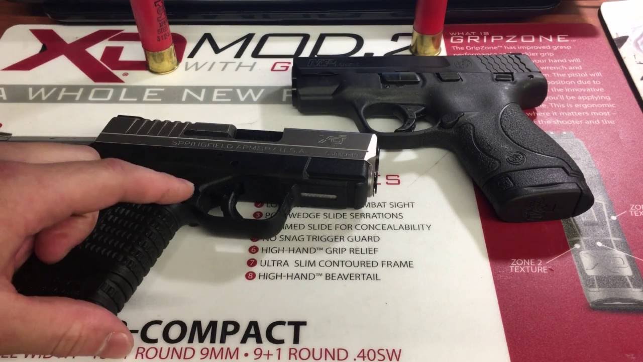 Springfield XDS vs S&W Shield - YouTube