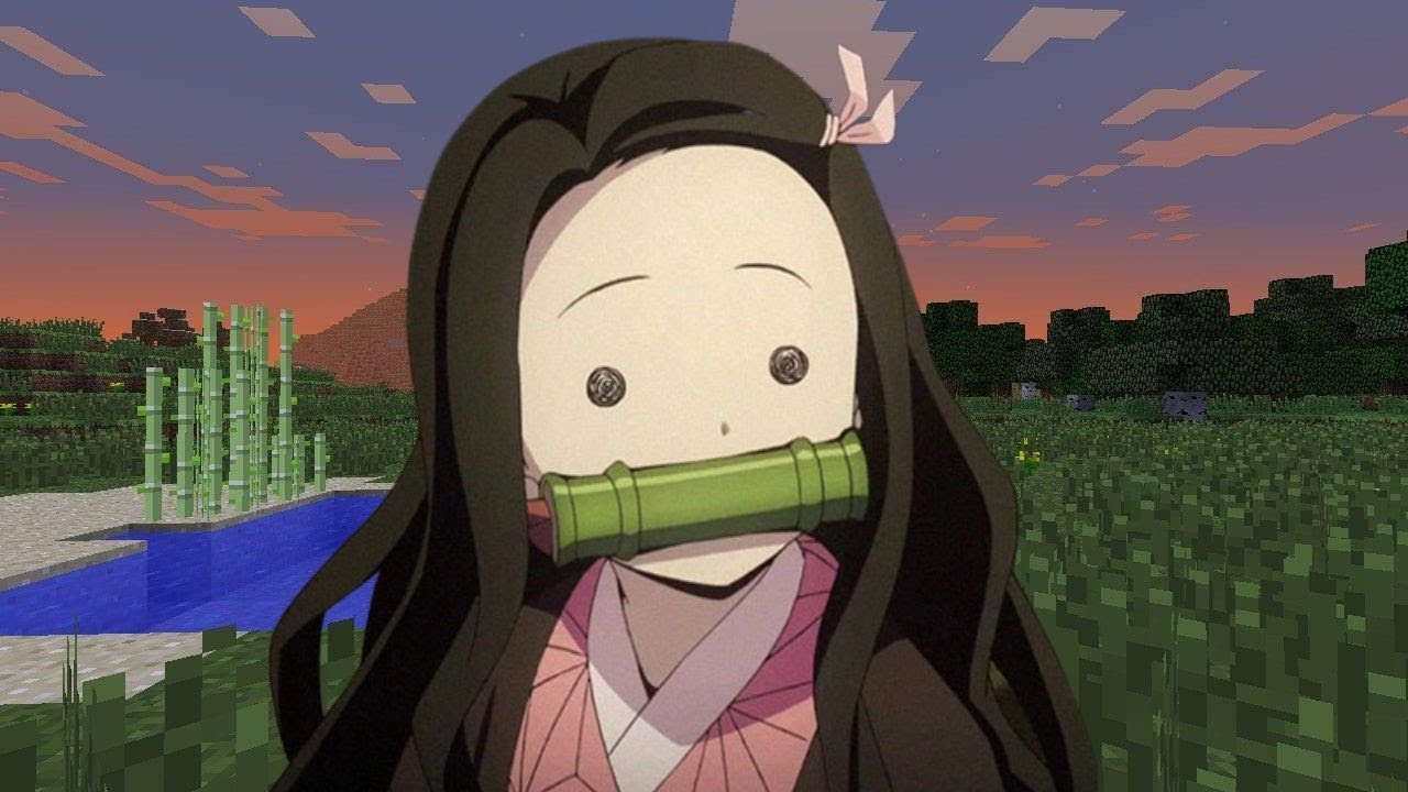 Building Nezuko Part 4 / Minecraft Art - YouTube