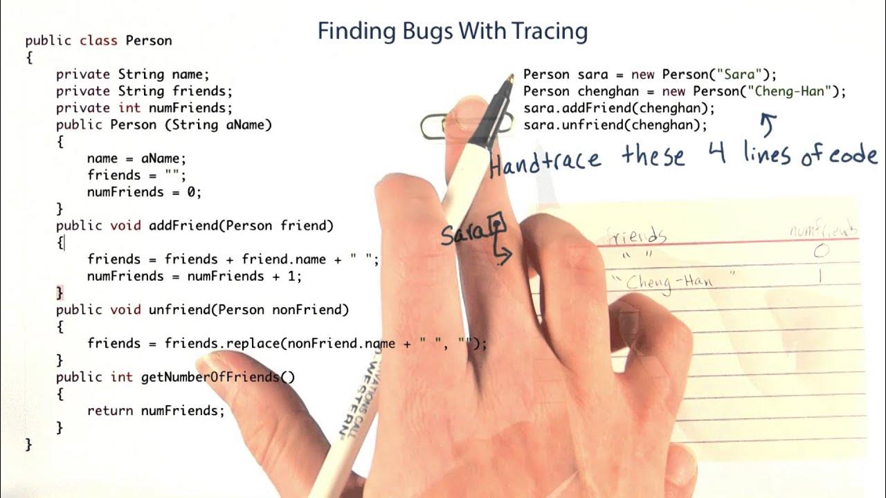 Finding Bugs with Tracing, Part 2 - Intro to Java Programming - YouTube