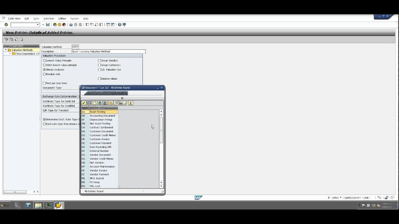 SAP FI - Define Valuation Method - YouTube