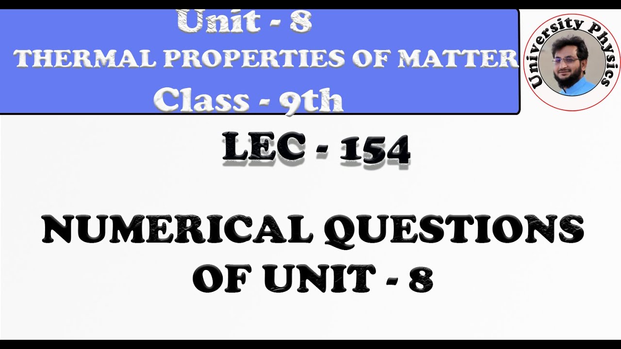 Numerical questions of unit 8 class 9 physics | University Physics ...