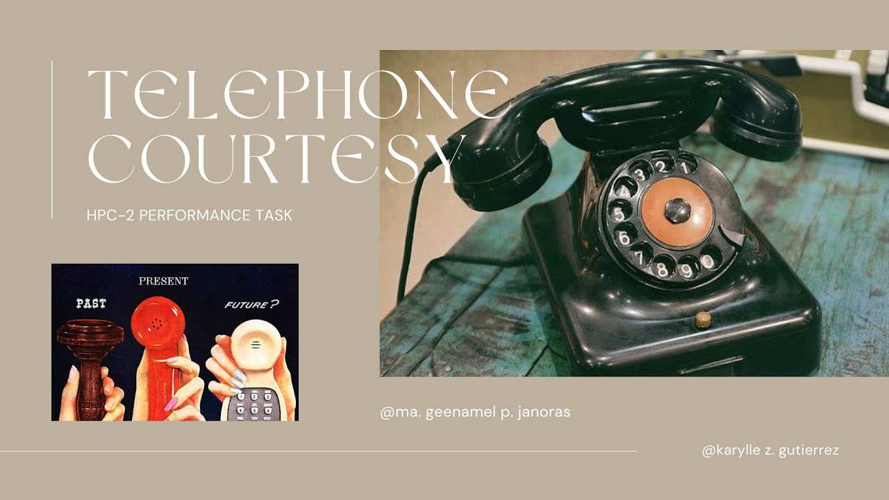 HPC 2 (HOUSEKEEPING) -TELEPHONE COURTESY - YouTube