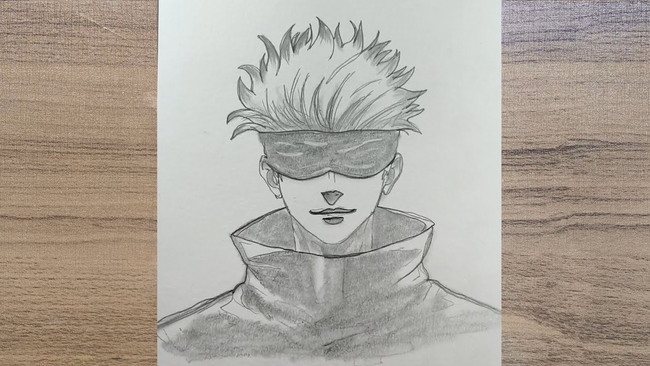 How to Draw Gojo Saturo || Easy Anime Drawing - YouTube