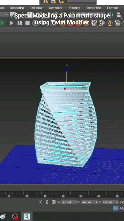Speed Modeling a Quick 3D Parametric shape using Twist Modifier in 3dsmax #3dsmax #3dmodeling ...