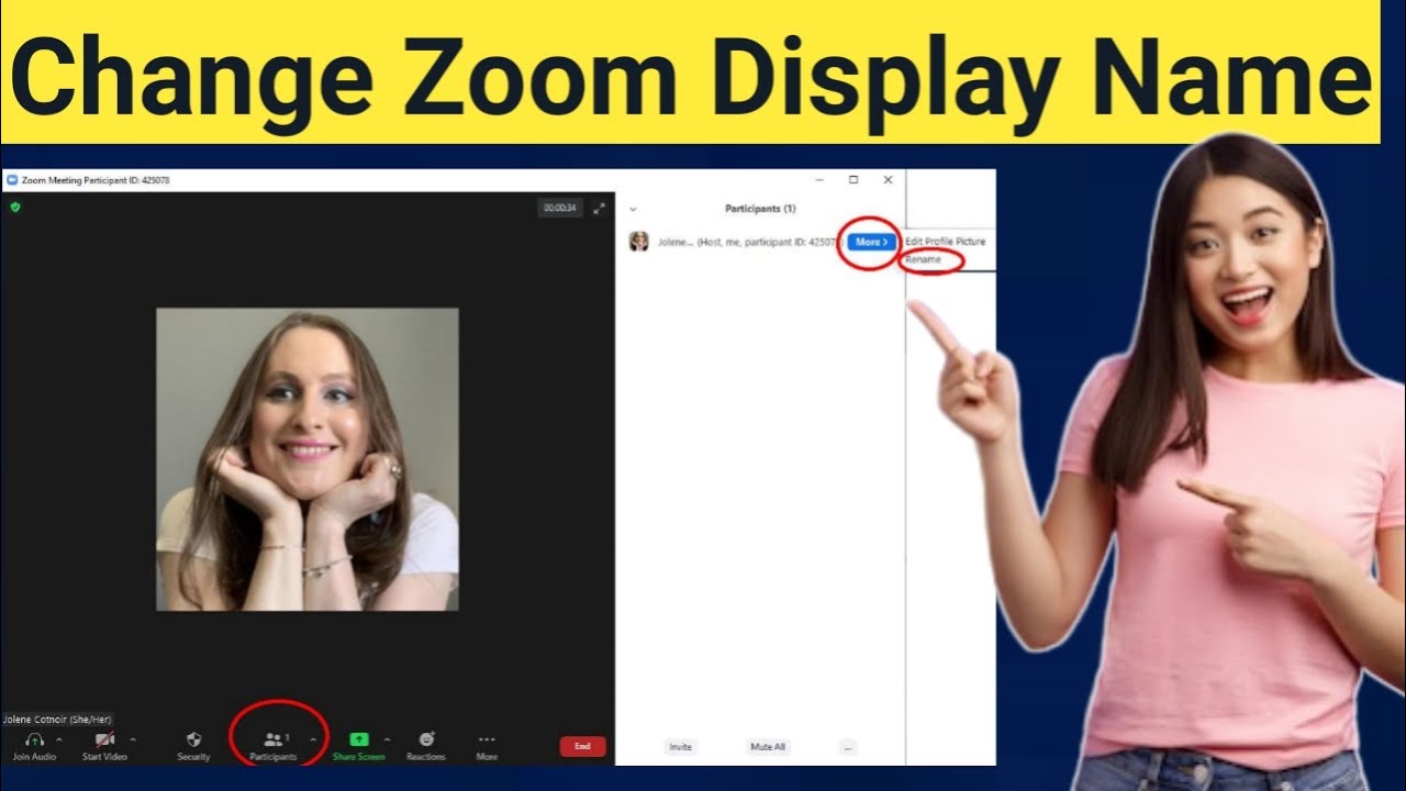 How to change zoom display name on laptop - Change zoom profile name ...