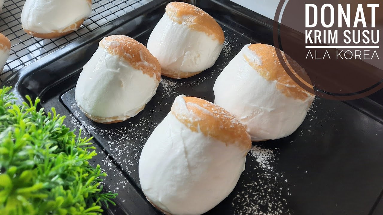DONAT KRIM SUSU VIRAL DI KOREA | Milk Cream Donut - YouTube