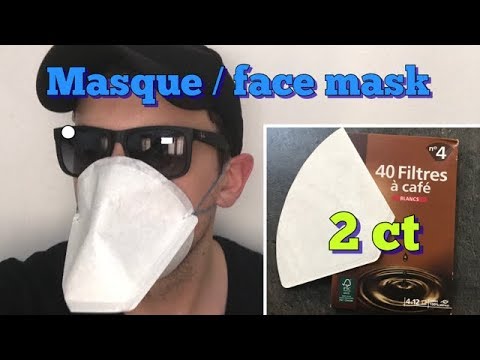 Masque Filtre à Café - Coffee Filter Mask - 2 ct - DIY 1 MIN - YouTube