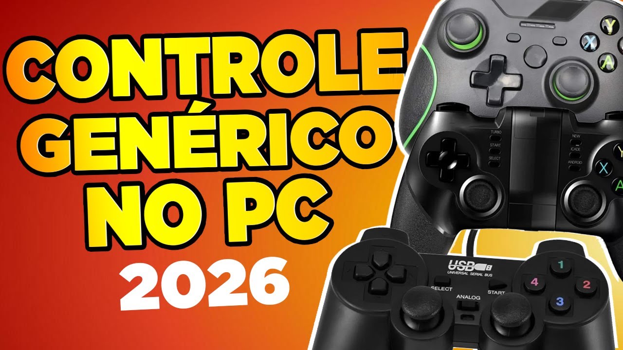 COMO USAR CONTROLE GENÉRICO no PC em 2026 ! TODOS os JOGOS - YouTube