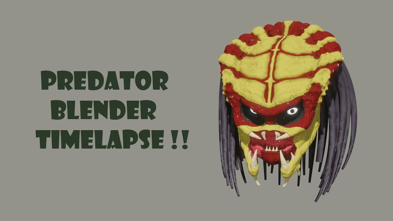 Predator Blender Sculpt Timelapse - YouTube