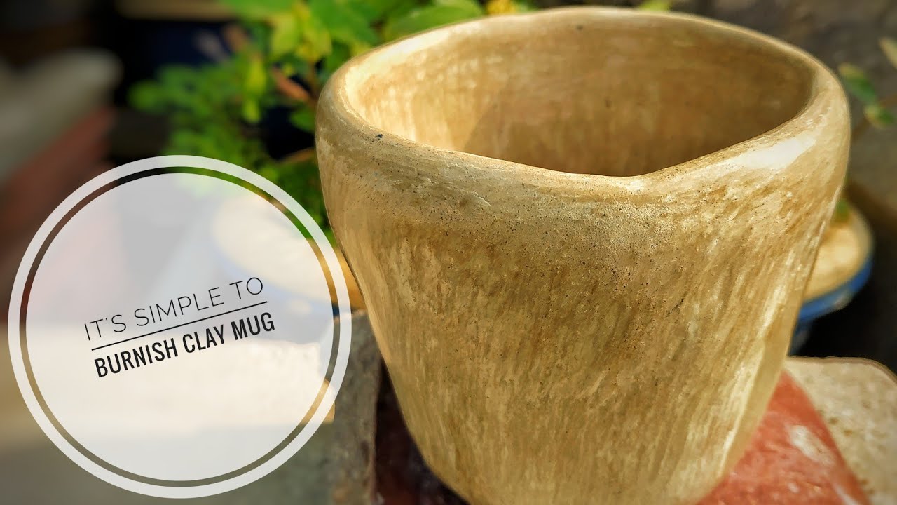 Simple Pottery Project - How I burnish a clay mug 怎么磨光陶杯 - YouTube