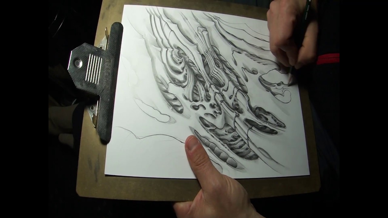 Bio mech drawing - YouTube
