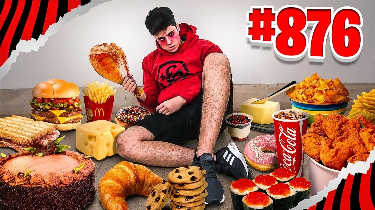1000 COMIDAS EM 24 HORAS - YouTube