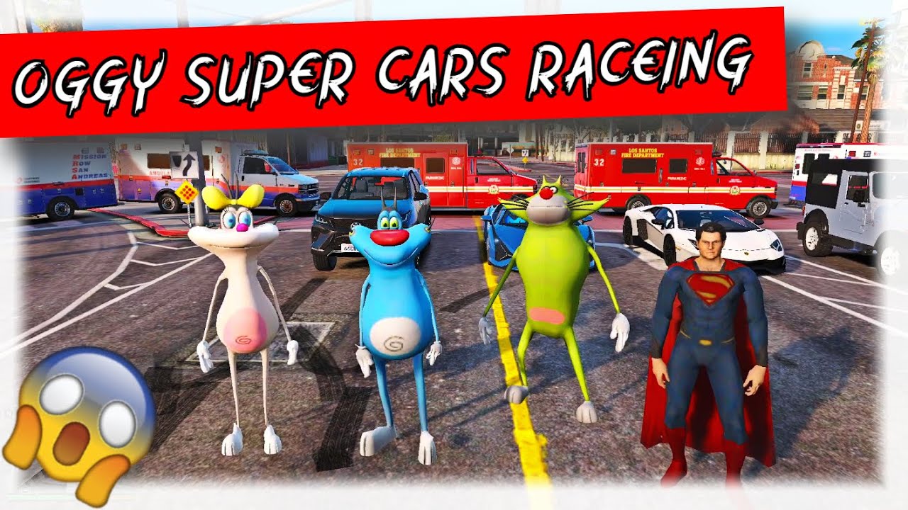 Oggy Super Cars Race New ! GTA 5 (Funny Moments) - YouTube