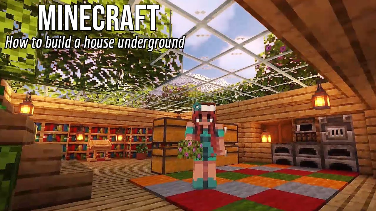 How to build a House underground // Minecraft Building - YouTube