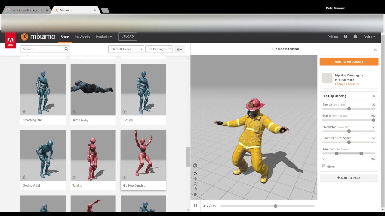Mixamo Test - Firefighter Dancing - YouTube
