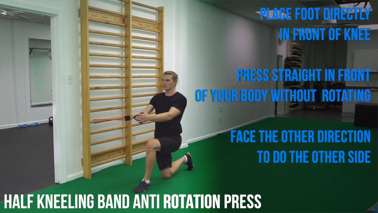 Half Kneeling Band Anti Rotation Press - YouTube