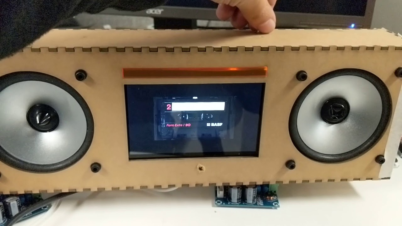 Android things cassette player boom box. - YouTube