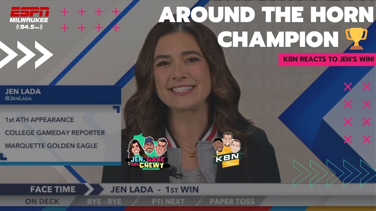 "Around The Horn" Champion! KBN reacts as Jen Lada wins her debut ...