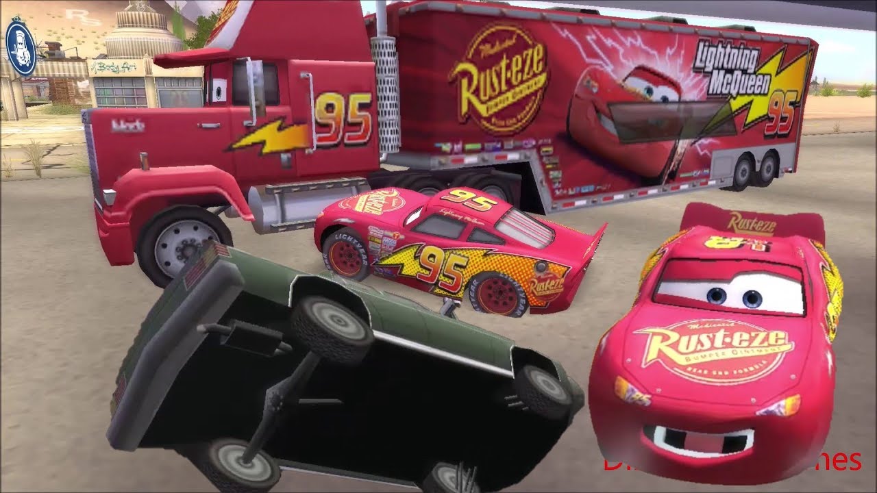 Disney Pixars Cars Movie Game - Crash Mcqueen 258 - Lightning Backwards ...