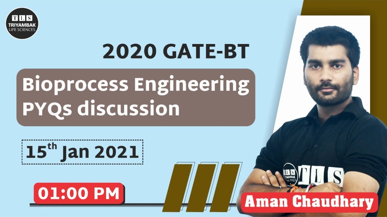 Bioprocess Engineering PYQs discussion - YouTube
