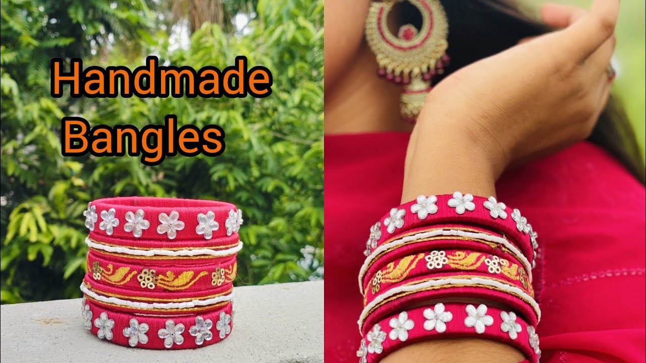Handmade bangles.Diy bangles,viral handmade bangles,bangles making at home - YouTube