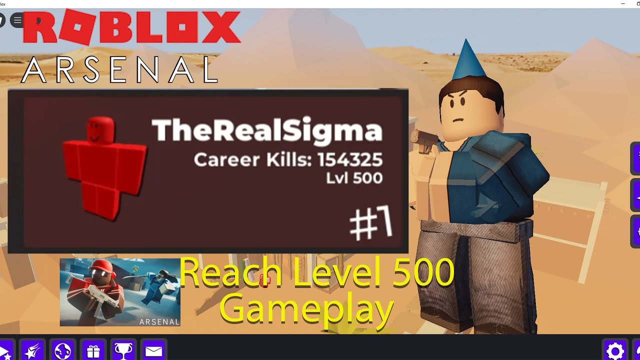 Roblox Arsenal Reach 500 Level Gameplay - YouTube