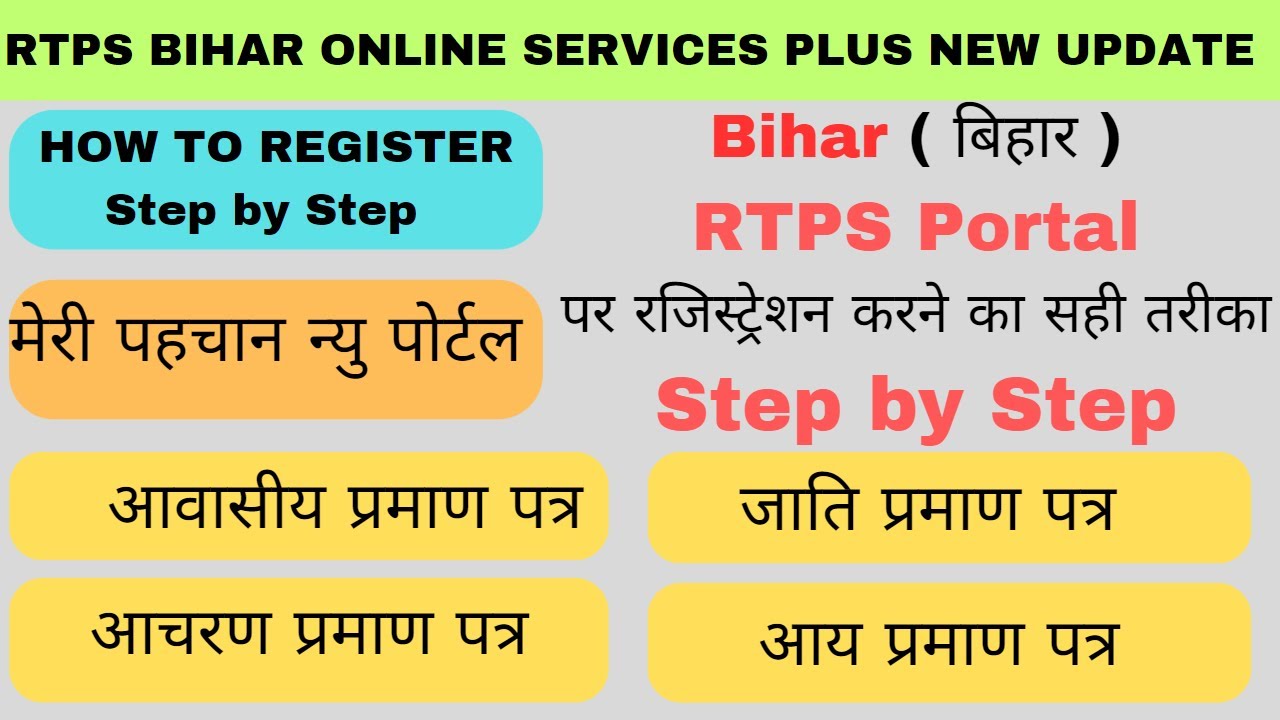 RTPS Service Plus Bihar Login I Meri Pehchaan I Service Plus Bihar I ...