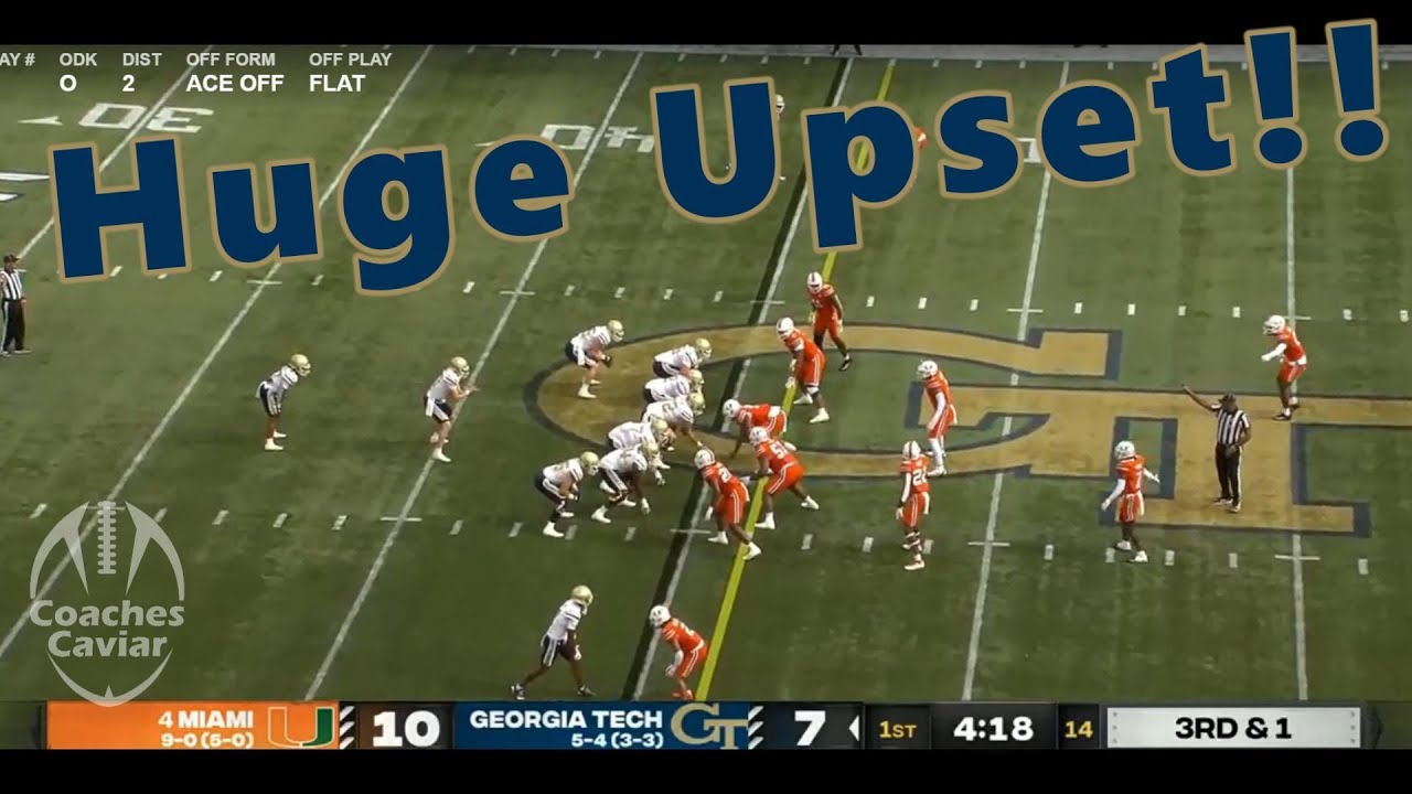 Georgia Tech With a HUGE UPSET Over Miami - YouTube